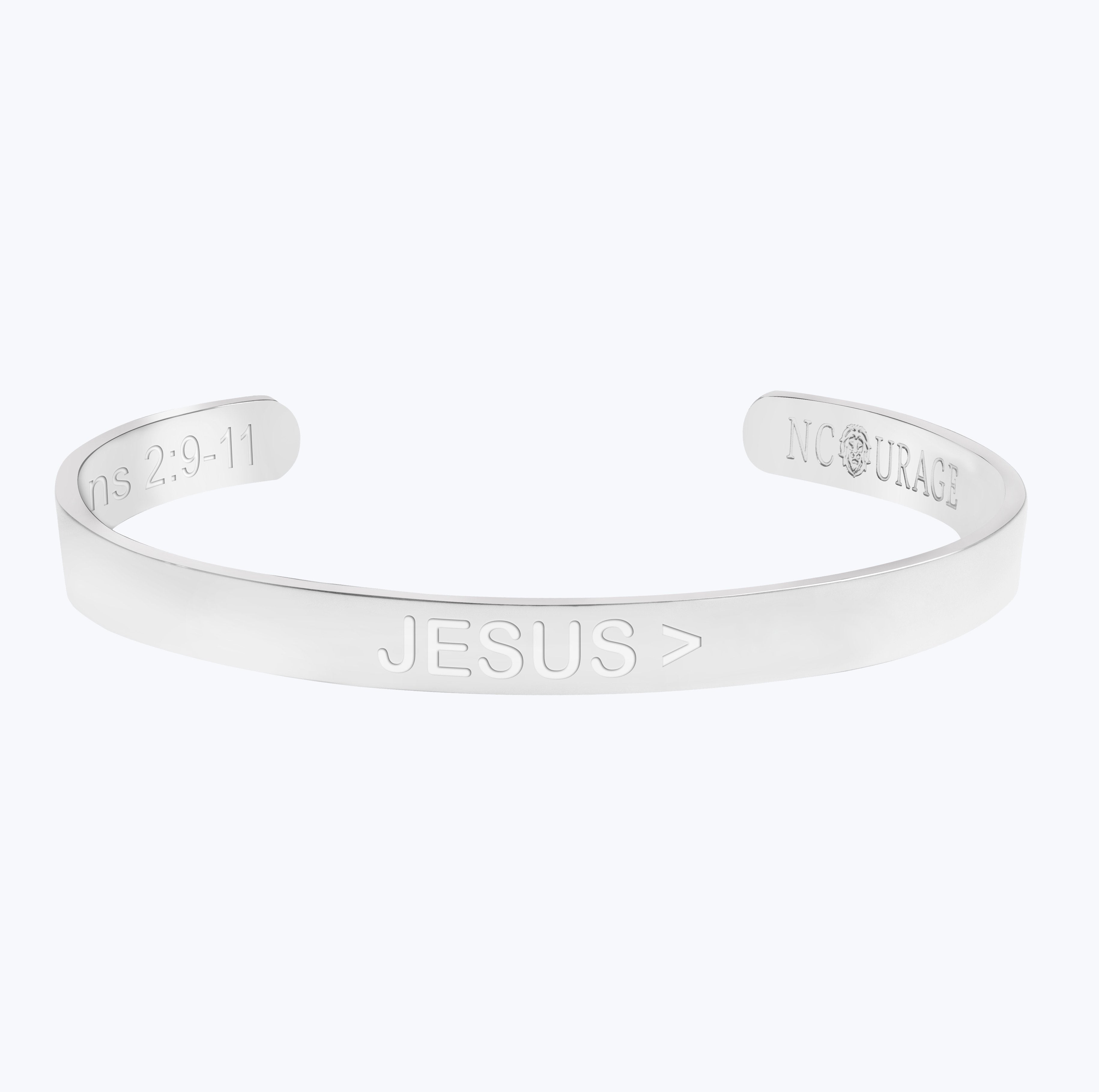 JESUS> Bracelet-Silver-adjustable-Christian-Jewellery-gift – NCOURAGE ...